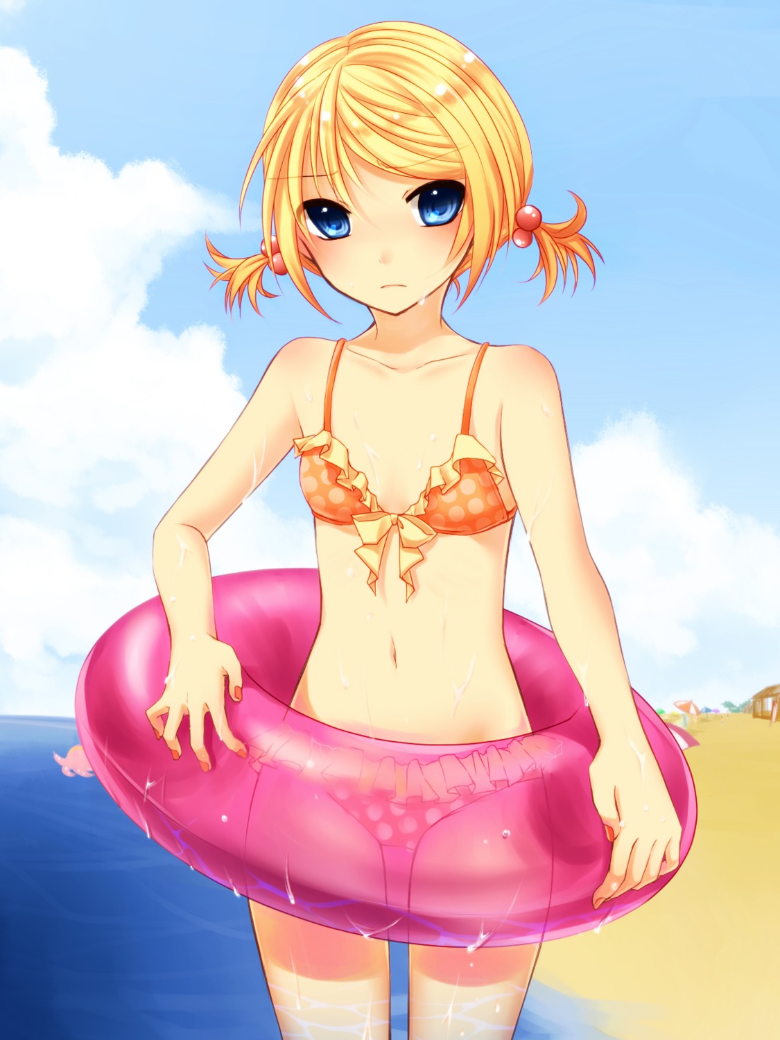 yayoi vocaloid kagamine rin bikini swimsuits | #181435 | yande.re